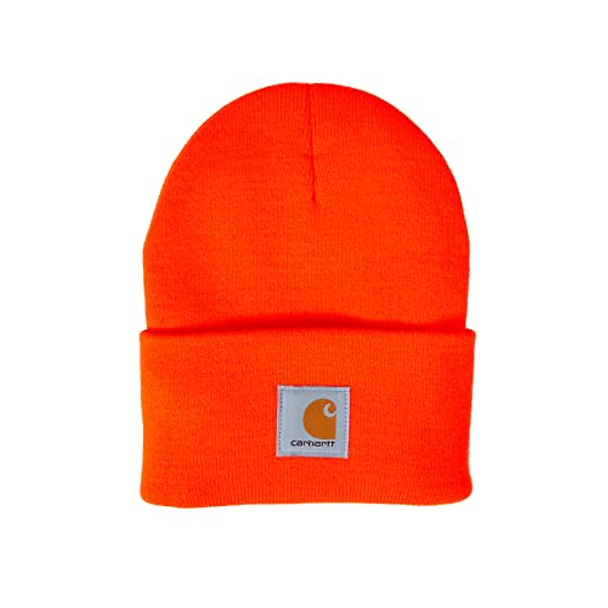 Carhartt Men's Knit Cuffed Beanie, Bright Orange, One Size