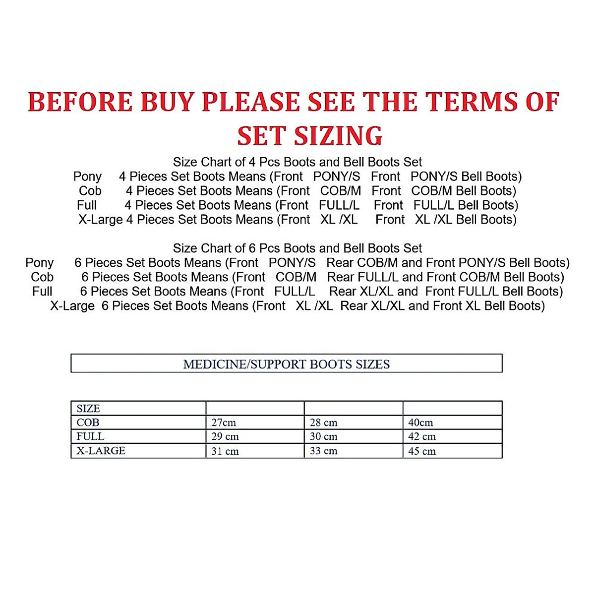 RIDING GEARS Horse Medicine Brushing Boots Horse Bell Boots Leg Wraps Protection Gear Set of 4 and Set of 6 (Large/Full, Black (Set of 6))