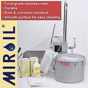 MirOil BD707 Fryer Filter Machine - Discard Trolley, Electric 75 pound Oil Capacity
