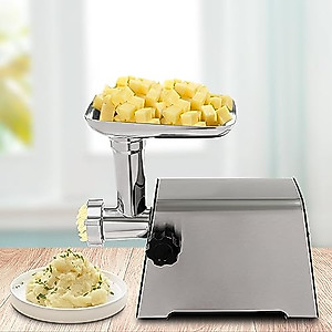 Meat Grinder,Electric Meat Grinder,2800W Max Stainless Steel Meat Grinder Electric,Heavy Duty Meat Mincer Machine,Meat Sausage Kit for Home Kitchen,Silver