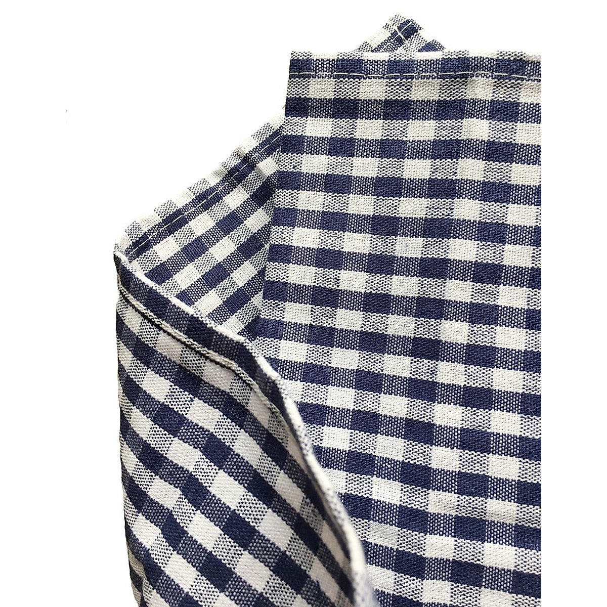 Navy & White Checkered Kitchen Tea Towel, iToolai 100% Woven Cotton Washable Dish Cloth Set of 4