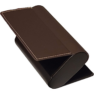 メイガン(Meigan) Double Glasses Case Aluminum Hard Shell Faux Leather for Men, Women | for Reading Glasses and Sunglasses etc.