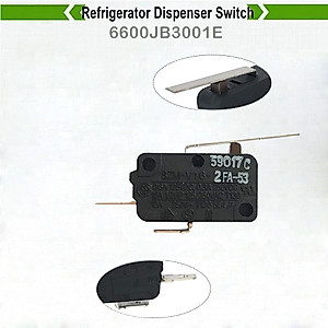 LONYE 6600JB3001E Refrigerator Dispenser Switch Replacement for LG Refrigerator SZM-V16-2FA-53 16A 125/250VAC(Normally Open)(Pack of 2)