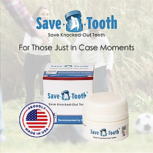 Save-A-Tooth Preservation Kit - Prevent Permanent Tooth Loss, Save Knocked Out Teeth for up to 24 Hours - Tooth Saver Made in the USA by SmartPractice - Keep in your Kit Bag for a Tooth Emergency