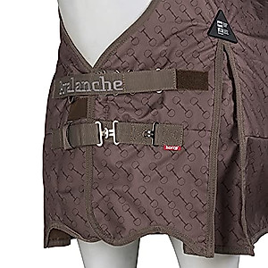 HORZE Avalanche 1200D Lightweight Turnout Blanket with Fleece Lining | Waterproof Horse Rain Sheet - Chocolate Chip Brown/Dark Brown - 72 in