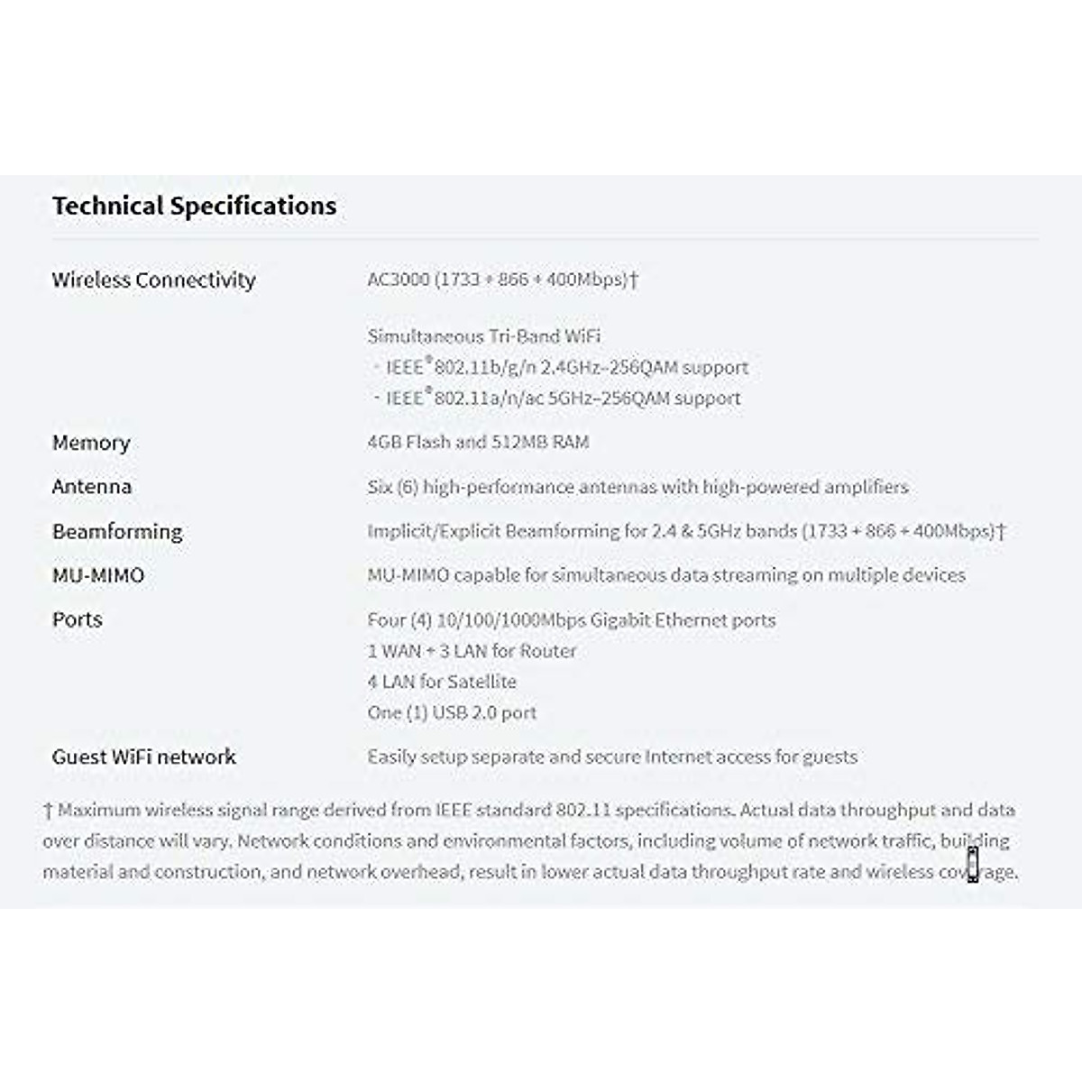 NETGEAR Orbi Home AC3000 Tri-Band WiFi Satellite Extender - RBS50-100NAS (Renewed)