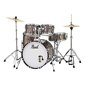 Pearl Roadshow Drum Set 5-Piece Complete Kit with Cymbals and Stands, Bronze Metallic (RS505C/C707)