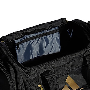 adidas Unisex Defender 4 Small Duffel Bag, Black/Gold Metallic, One Size