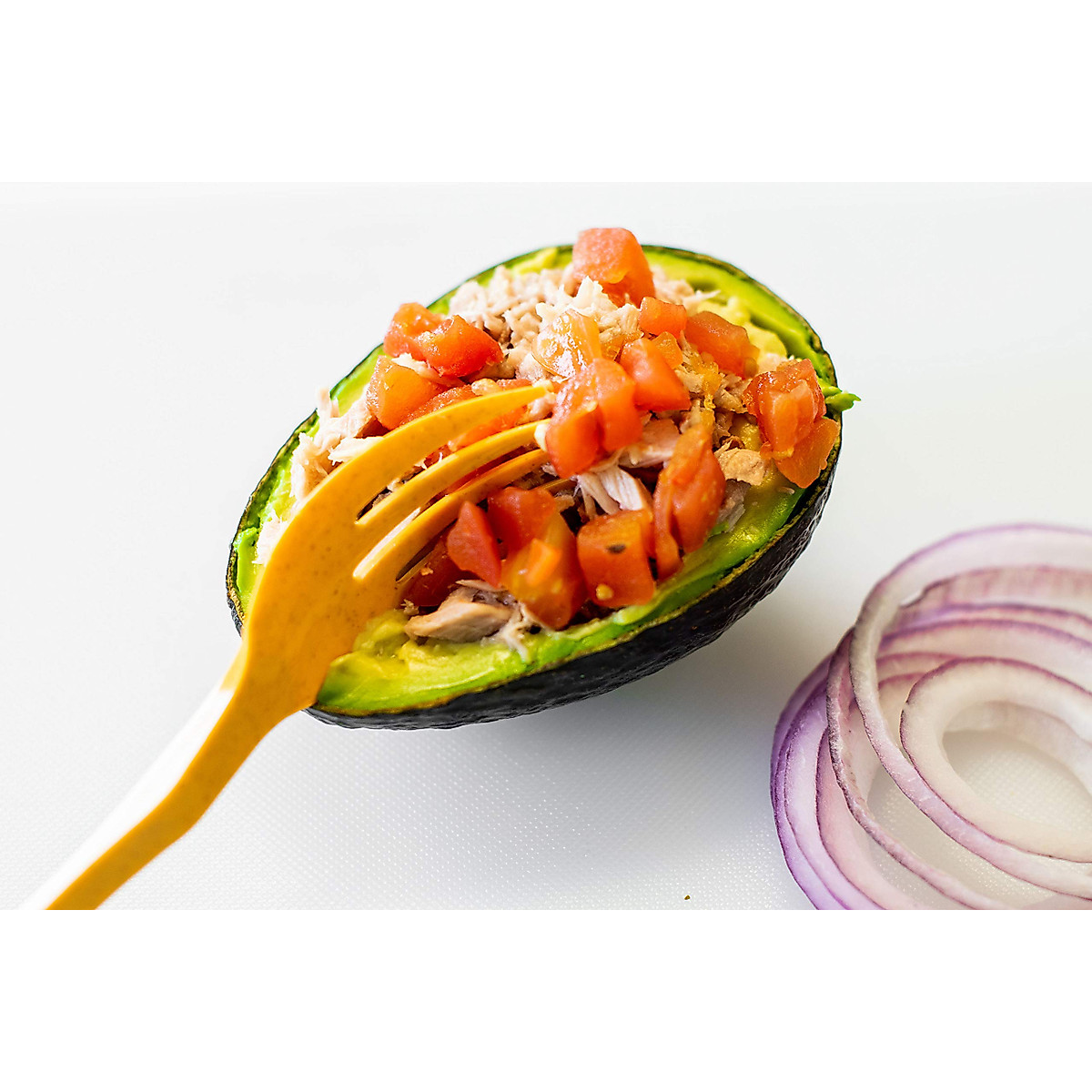 Knork Eco Plant Based 24 Pack Reusable Bamboo Flatware Set (Orange)