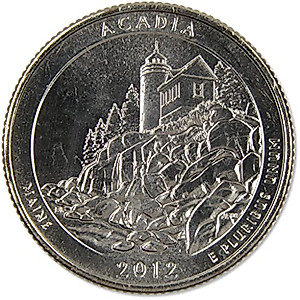 2012 S National Park Quarter 5 Coin Set Uncirculated Mint State Clad 25c