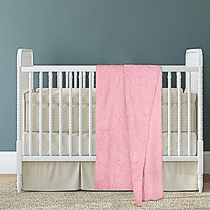 Baby Blanket Flannel, Cozy Throw Blankets for Newborn Infant and Toddler, Super Soft and Warm Receiving Baby Blanket for Crib Stroller (Pink 30 * 40")