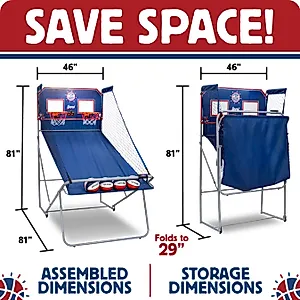 Pop-A-Shot Official Dual Shot Sport Arcade Basketball Game (Blue)