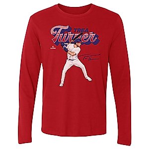 500 LEVEL Trea Turner Long Sleeve Tee (Long Sleeve, X-Large, Red) - Trea Turner Philadelphia Shine WHT