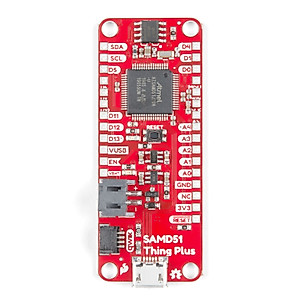 SparkFun Thing Plus - SAMD51 Development Board Powerful microcontroller with Qwiic connect system and integrated regulated LiPo charger No Soldering required