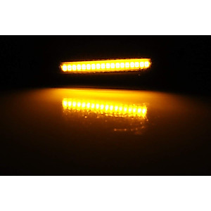 iJDMTOY Euro Smoked Lens Amber Full LED Front Fender Side Marker Blinker Lights Compatible With BMW 1 3 5 Series, etc, Replace OEM Amber/Clear Sidemarker Lamps