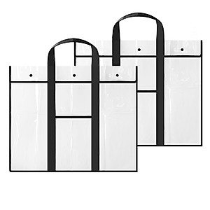 Generic Large Size Art Portfolio Tote with Nylon Shoulder, Poster Board Storage Bag (25.2""*31.5""-Black), blue, TM-BLK-2PCS-124-2