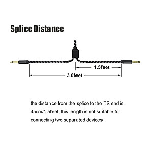 Mugteeve XLR Female to Dual 1/4 Splitter Cable, 3.3Feet Female XLR to Double Quarter Inch TS Mono Breakout Y Cable, Heavy Duty Nylon Braided, OFC Shielded, for Mixer, Studio Monitor, Audio Interface