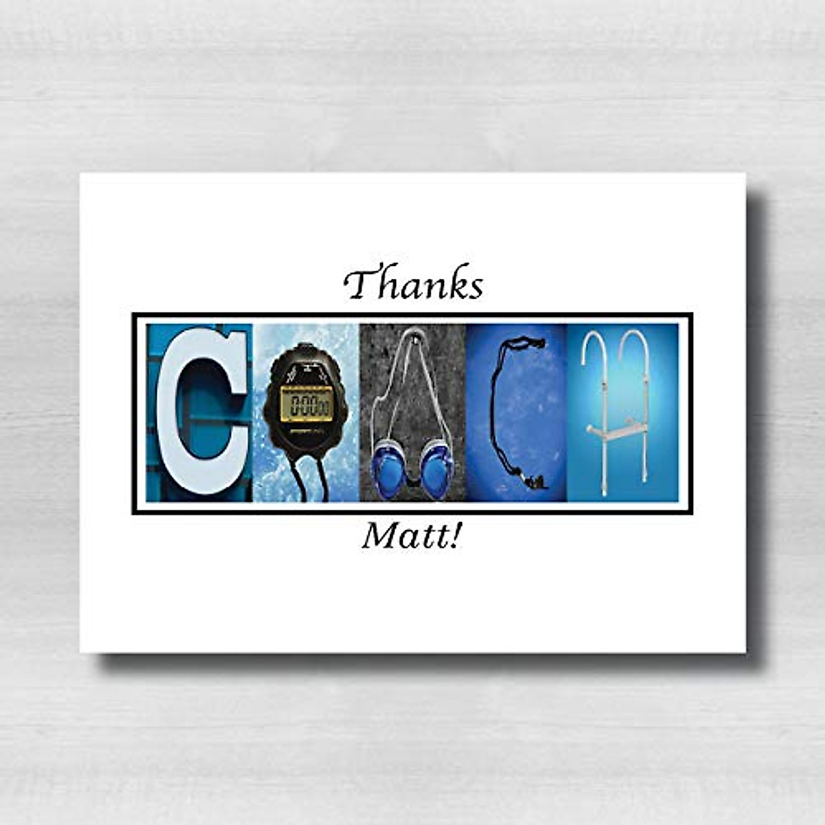 Thank you Swim Coaches Gift, Swim Team Gifts, Players can SIGN the white area of the 8x10 OR 11x14 photo print