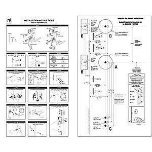 Mega Handles Gold Entry Door Handleset - Single Cylinder Handleset with Lever for Entrance and Front Doors - Modern Door Handles with Design for Left and Right-Handed Doors - Straight Handle