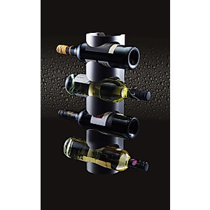 BarCraft Wall Wine Rack, Stainless Steel, 4 Bottle Holder