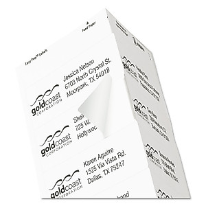 Averyamp;reg; Easy Peel Address Labels for Inkjet Printer, 1-1/3 x 4, White, 350/Pack