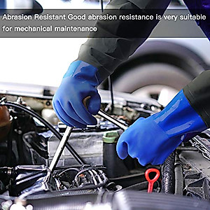 MUMUKE Extra-long 28" Rubber Gloves, RubberGloves,waterproofing long rubber gloves heavy ，dutyaquarium gloves