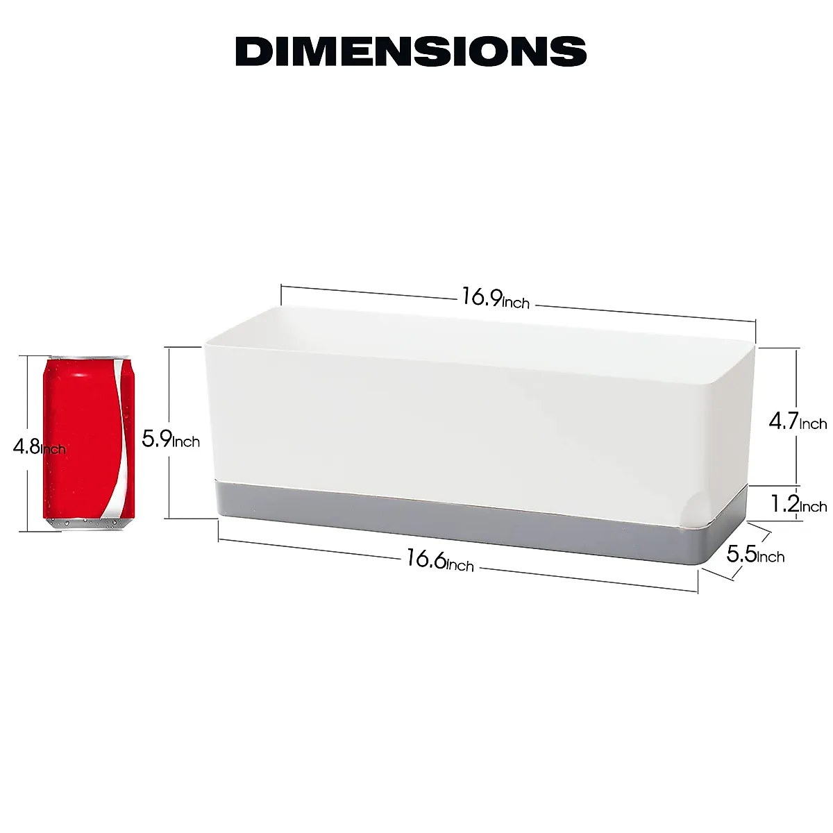 Vugosson Self Watering Planters Pots for Indoor Plants, 2 Pack 17 Inch Plastic Planter Box Flower Pots for Indoor Outdoor Plants, Rectangle Herb Planter Window Boxes Planters with Drainage