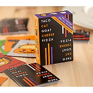 Taco Cat Goat Cheese Pizza – Halloween Edition – Halloween Party Games for Kids and Adults - Halloween Party Favors, Halloween School Party Prize, Trick or Treat Gift, Kids Ages 8+