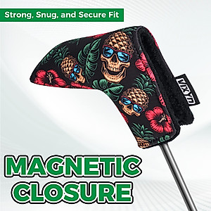 VIXYN Golf Club and Blade Putter Cover Bundle Set - 4 Pack Golf Club Covers for Driver, Woods, Hybrid, and Blade Putter