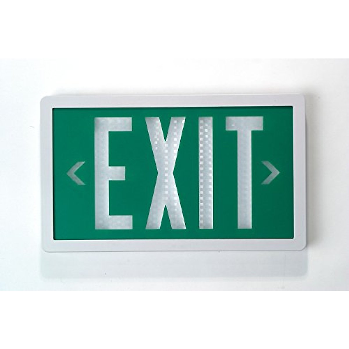 Isolite - SLX60-S-G-10-WH-U - 1 Face Self-Luminous Exit Sign, Green Background Color, White Frame Color, 10 yr. Life Expectancy