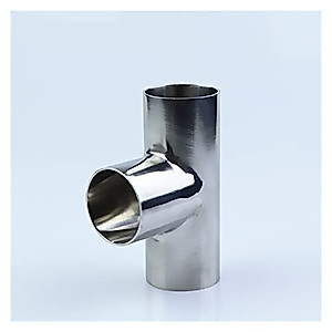 C'EsTBon 16/19/22/25/28/32/38/45/51/63/76/102mm Pipe OD Butt Weld Tee 3 Way Connector Sanitary Pipe Fitting SUS304 Stainless Homebrew Joyous (Size : 45mm Pipe OD)