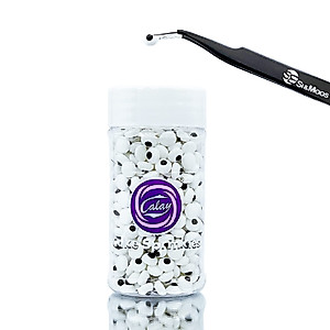 Mini Candy Eyes Edible Eyes for Decorating Edible Eyes for Cupcakes Mini Eyeball Sprinkles Edible Googly Eyes Christmas Cookie Decorations Halloween Eyes Sprinkles 2.8 OZ with Tweezers