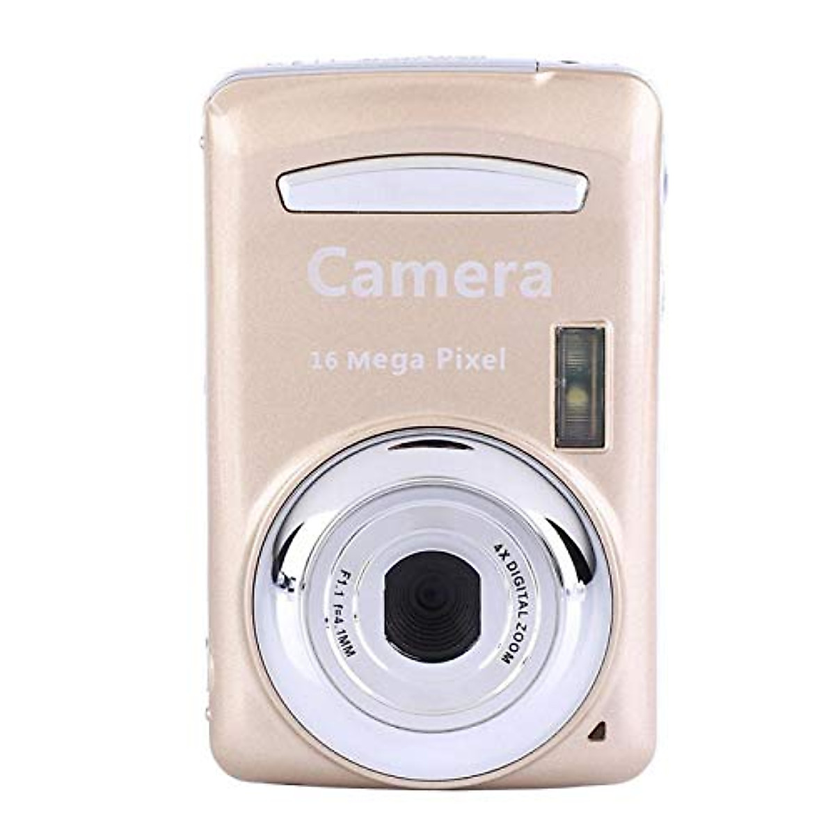 01 Digital Camera Recorder, HD Digital Video Camera with Fill Light 2.4 inch LCD Display for Outdoor for Beginner for Teens Kids(Golden)
