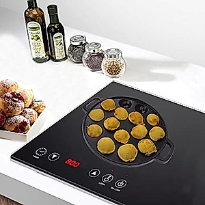 La Cuisine Pancake Pan Poffertjes Takoyaki Aebleskiver Ebelskiver Pan – Cast Iron with Porcelain Enamel Coating. Compatible with all cook tops including Induction Stove.