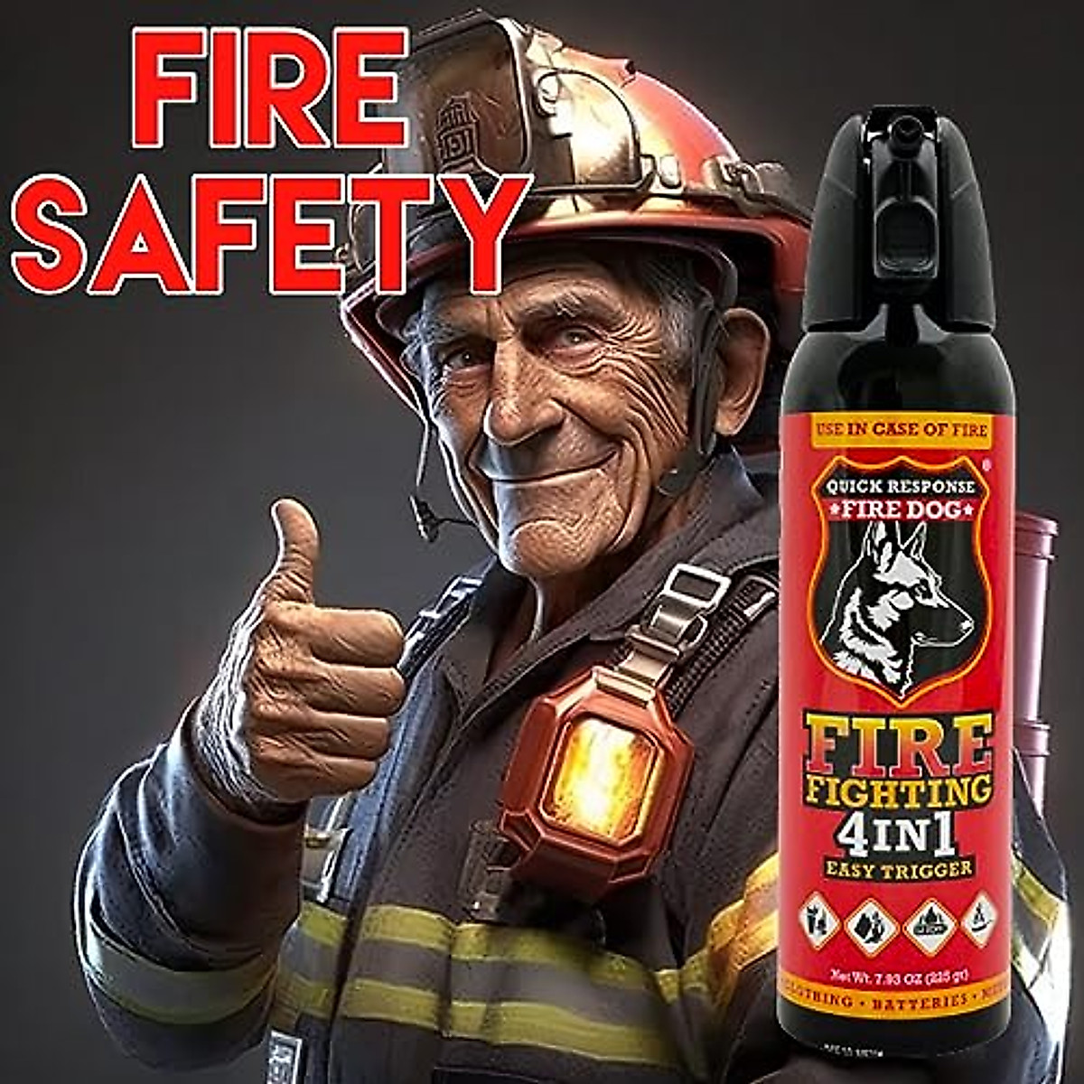 4-in-1 Mini Suppressant - Car Fire Suppressor for Auto-Mobile, Truck, Boat - Home Fire Suppressor for Kitchen - Small Fire Suppressor for Clothing, Batteries - Portable Fire Eliminator - 2 Pack