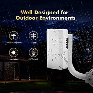 Outdoor Wireless Bridge, Point to Point WiFi Bridge, 2.4GHz 500M-1KM Distance, 2X 100Mbps Ethernet Port, 24V PoE Adapter, 2 Pack