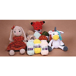 Yarnart Dolce Baby Yarn by yarnart Soft Chenille Velvet Medium Moyen Medio Yarn Blanket amigurumi Crochet Yarn 50 gram (1.76 oz) 93 Yards (753)