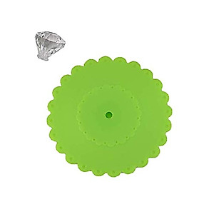 6PCS Silicone Cup Lids Airtight Creative Diamond Mug Cover Glass Cup Covers with Lace Slides Reusable Tea Coffee Drink Cup Lid (Random Color)