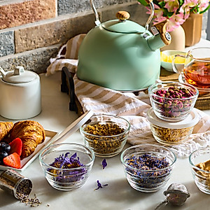 Durable 10-Piece Stackable Glass Bowl Set, Tempered Glass Prep Bowls, All Purpose Round Kitchen Serving Bowls, Salads, Cereal, Soup, Ice Cream, Pasta, Fruits, Everyday Bowls