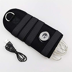 HABADOG 55cm/100cm Horse Tail USB Light Chargeable LED Crupper Horse Harness Equestrian Horse Riding Cheval Equitation (Color : 100cm Blue)