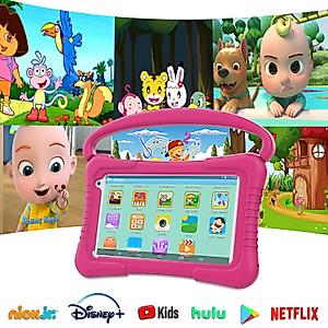 CUPEISI Kids Tablet 7 inch Tablet for Kids WiFi Kids Tablets 32G Android 11 Dual Camera Educational Games Parental Control, Toddler Tablet with Kids Software Pre-Installed Kid-Proof YouTube Netflix