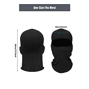 SATINIOR 6 Pcs Ski Mask Cover Full Face Mask Summer Face Covering Ice Silk UV Protection Balaclava Women Men Outdoor Sports(Black)