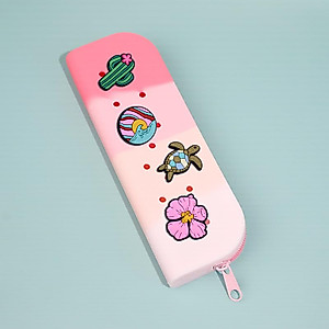 Silicone Pencil Case, Pink Pencil Pouch, Pencil Case Small, Breathable Pencil Pouch Aesthetic, Silicone Pencil Pouch, Pencil Case Aesthetic, Pencil Bag, Pencil Pouch for Women, Makeup Pouch