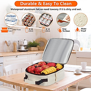 DIRGEE Lunch Bag for Women Insulated Lunch Bag For Men Adults Small Lunch Bag for Office Work - Leakproof Freezable Cooler Bag Reusable Portable Lunch Box (White)