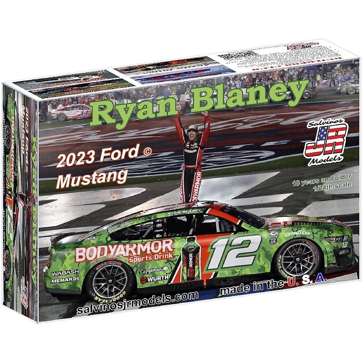 Salvinos JR Ryan Blaney 2023 BA Camo Adult Plastic Model Car Kit 1:24 Scale