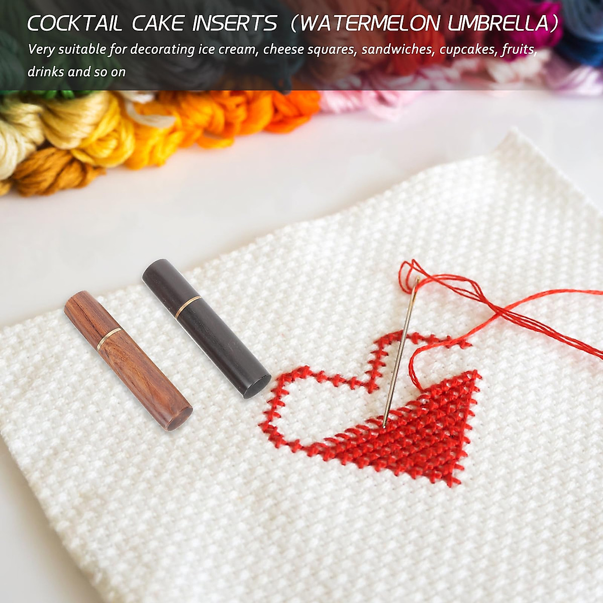 VICASKY 4Pcs Sewing Needles Holder Wood Needle Case Portable Needles Storage Case Wood Pill Bead Box Holder for Store Embroidery Needle Hand Crafts Knitting Tool Toothpick