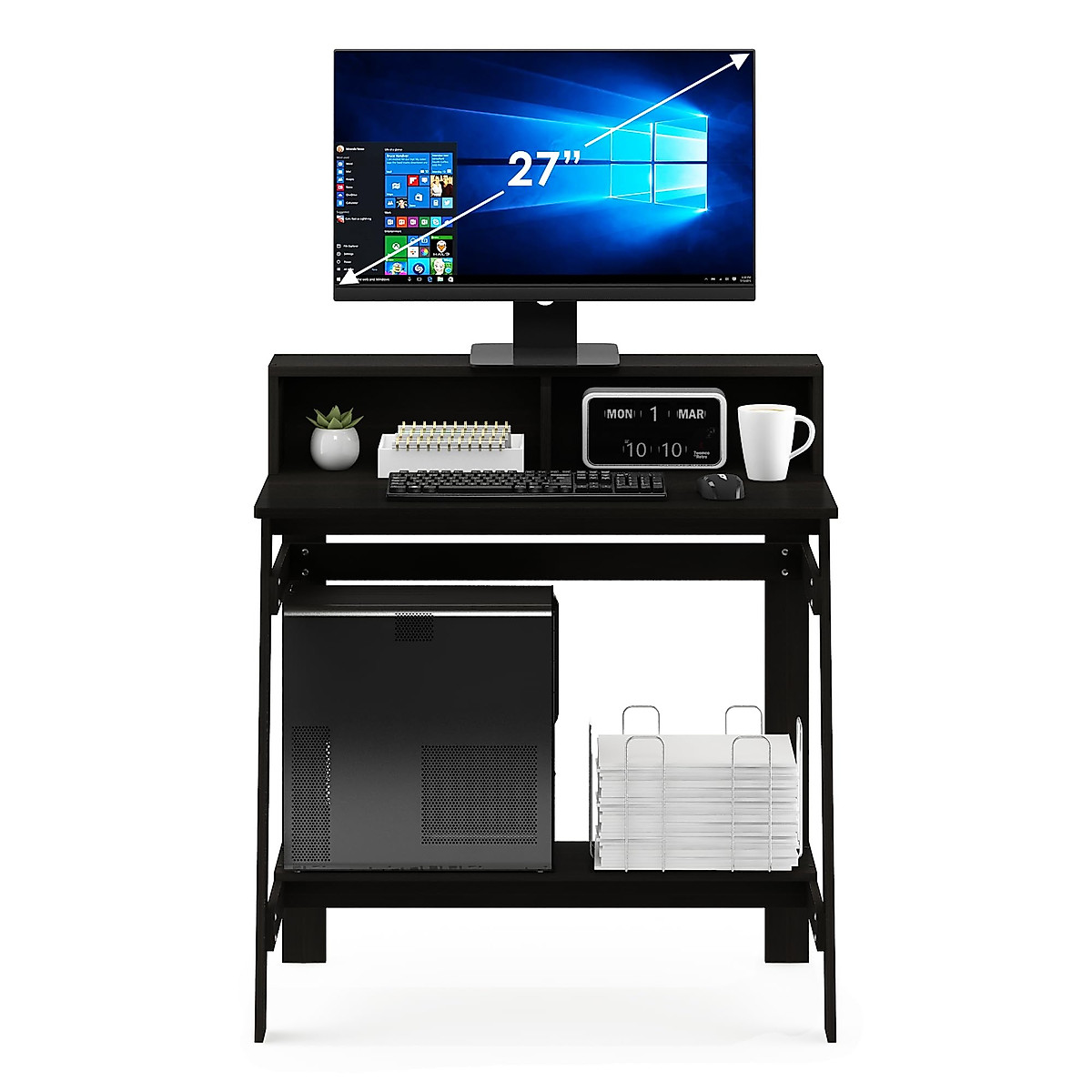 Furinno Simplistic a Frame Computer Desk, Espresso