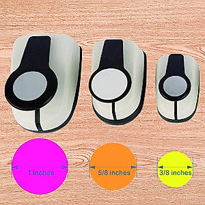 Hole Puncher, Hole Punch, Circle Punch, Paper Punches for Crafting, Circle Hole Punch, 1 inch Hole Punch, 1 inch Circle Punch, Large Hole Punch, Hole Puncher Single, 3pcs Circle Punch Set