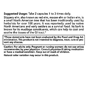 Rachel's Tea (30 Bags/60 Cups), Plus Slippery Elm Bark, 400 mg, 100 Capsules