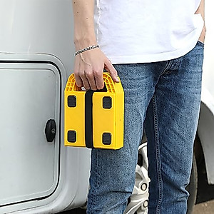 Homeon Wheels Stabilizing Jack Pads for RV, Camper Leveling Blocks Help Prevent Jacks from Sinking,6.5''X 6.5'' (Pack of 4)